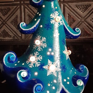 Ceramic Hand Painted Illuminated Jolly Tree, Fall & Winter Decor ...