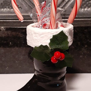 Ceramic Goodie Filled Santa Boot, Personalized Santa Boot Filled With ...