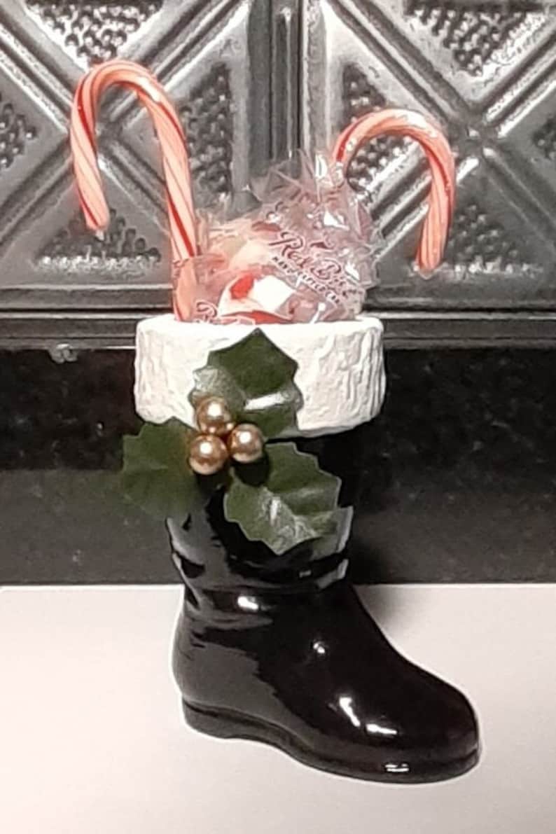 Ceramic Goodie Filled Santa Boot Personalized Santa Boot - Etsy