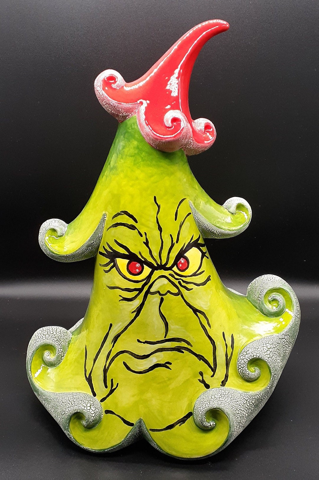 NO-LIGHT Jolly Trees, Grinch Tree, BEE Jolly Tree, Ceramic Decor, Hand ...