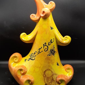 NO-LIGHT Jolly Trees, Grinch Tree, BEE Jolly Tree, Ceramic Decor, Hand ...