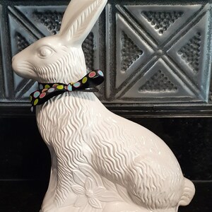 Ceramic Chocolate Rabbit, Hand Painted and Glaze Coated Easter ...