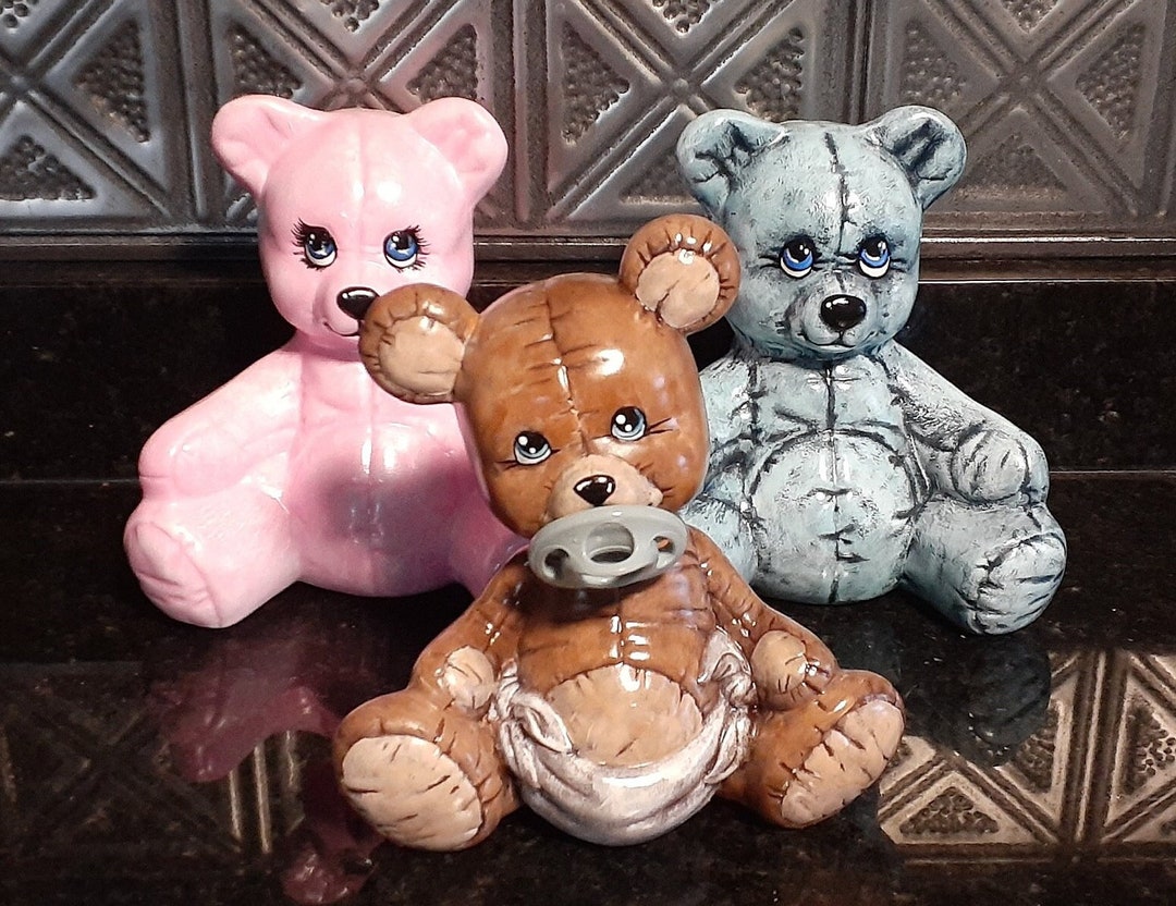 Piggy Bank, Ceramic Piggy Bank, Ceramic Teddy Bear Bank, Personalized ...
