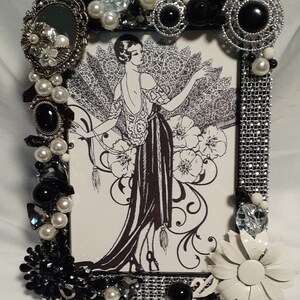 Jeweled Picture Frames Vintage Jewelry Decorated Frames - Etsy UK