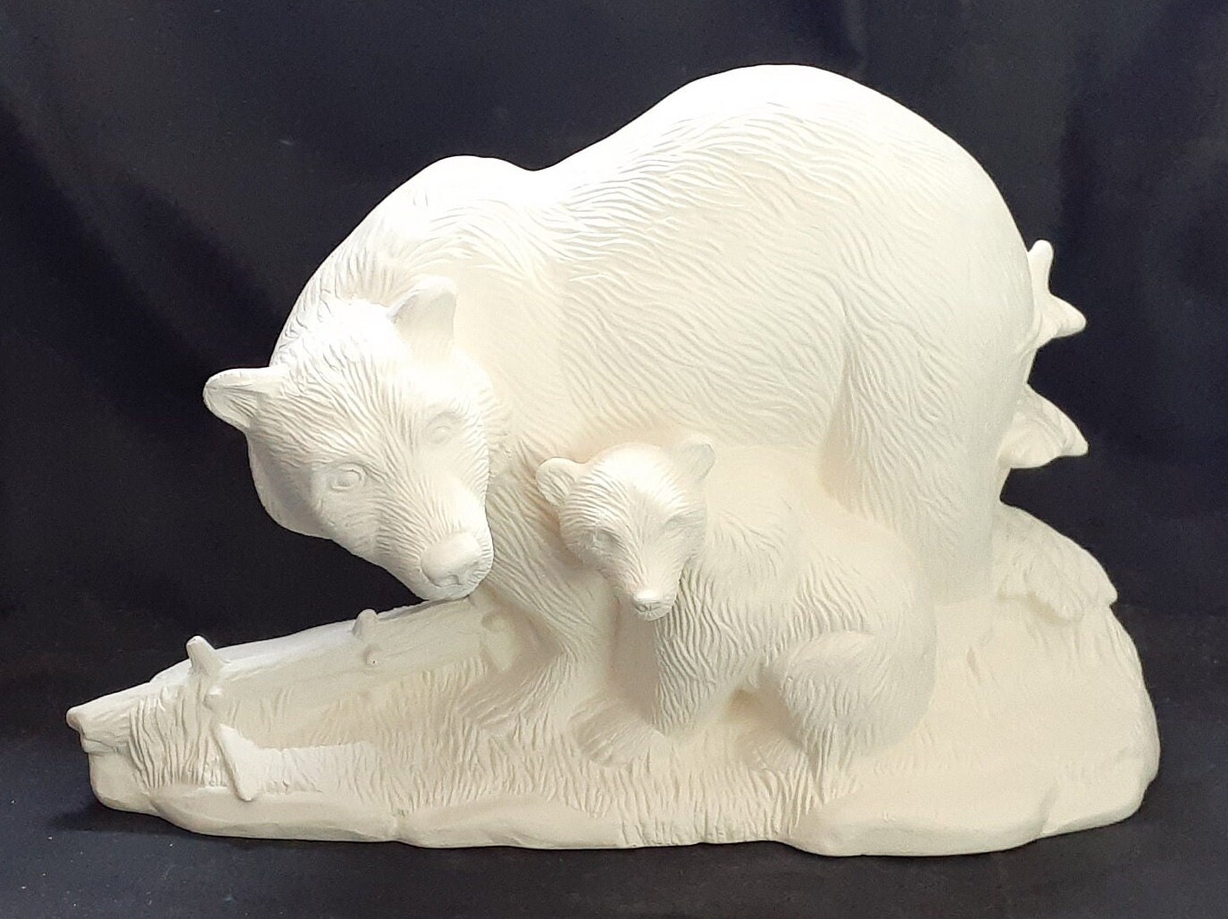 Bisque Mama Bear With Her Cub Paint Your Own Bear and Cub - Etsy