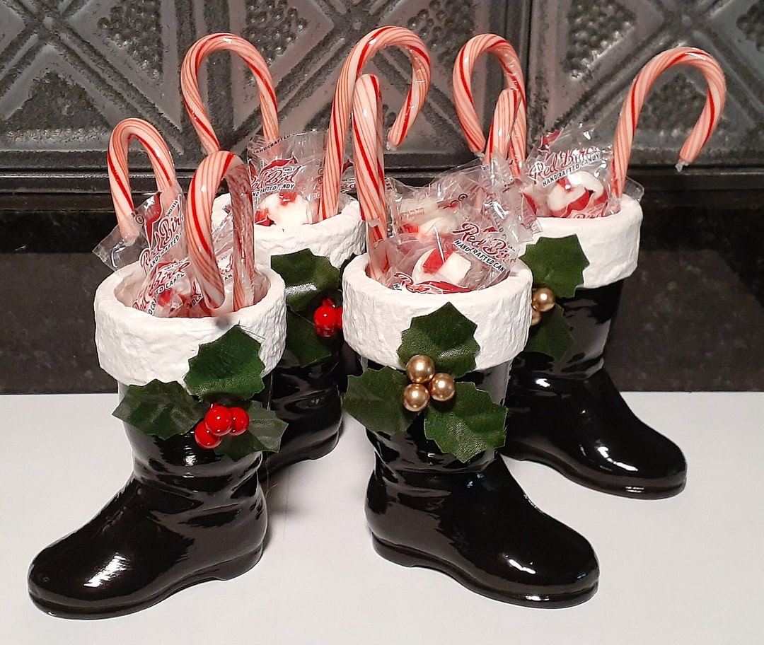 Ceramic Goodie Filled Santa Boot, Personalized Santa Boot Filled With ...