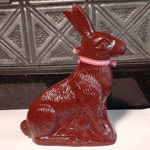 Ceramic Chocolate Rabbit Hand Painted and Glaze Coated Easter - Etsy