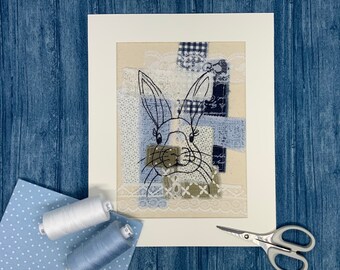 Fabric Collage Wall Art | Etsy