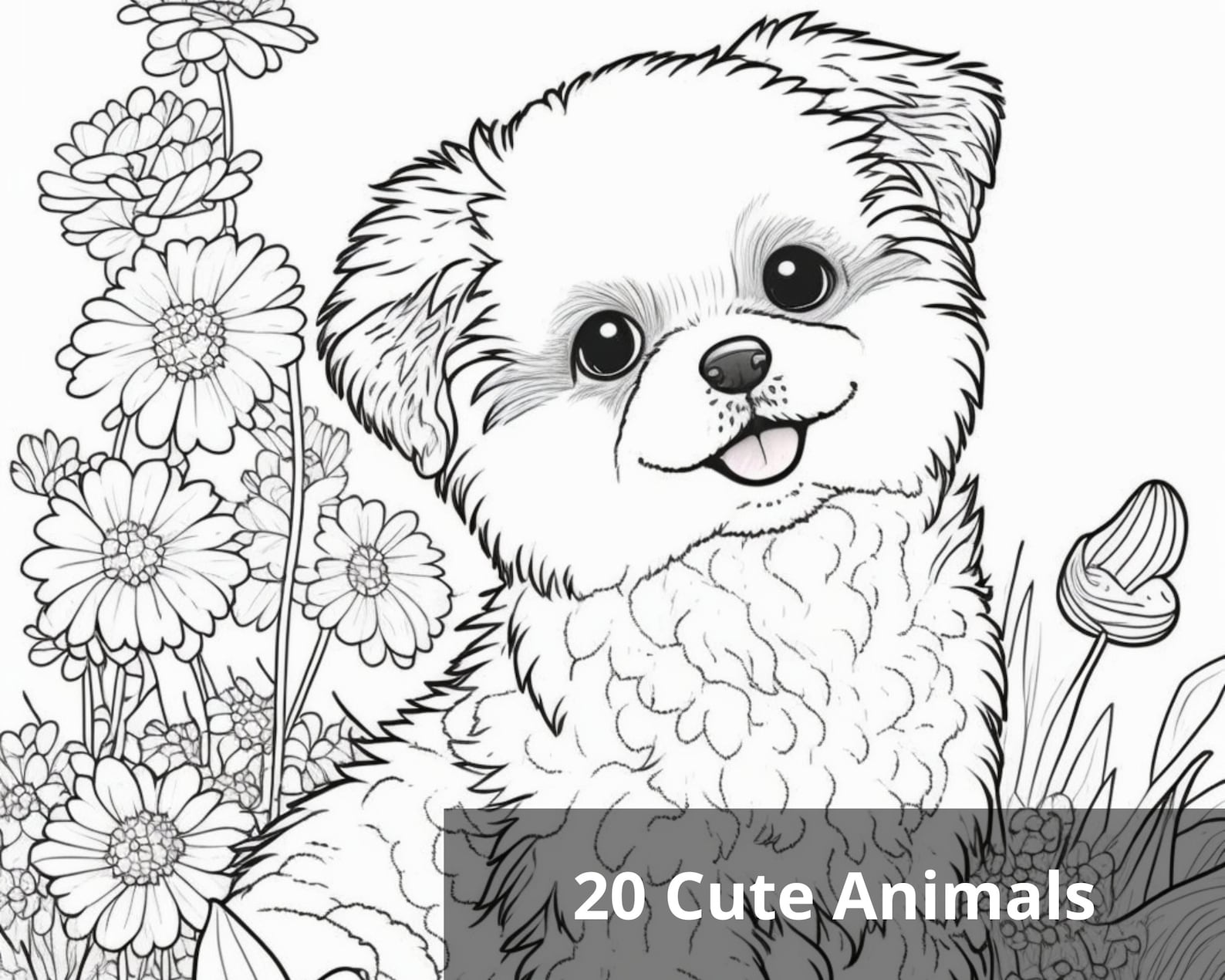 20 Cute Animals Printable Coloring Pages, Beautiful Animals Coloring ...