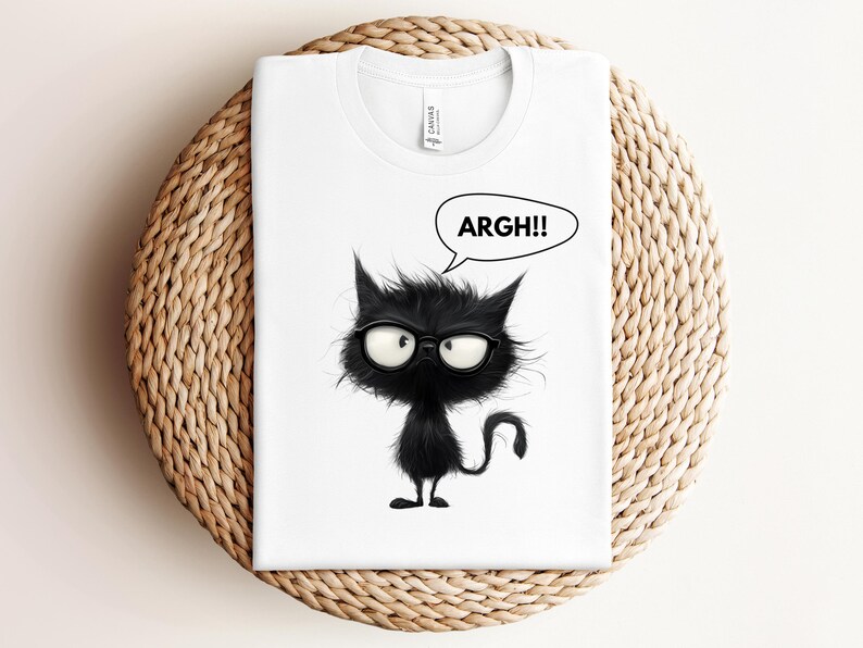 Grumpy and Quirky Cat Clipart, High Quality 300 DPI Image With ...