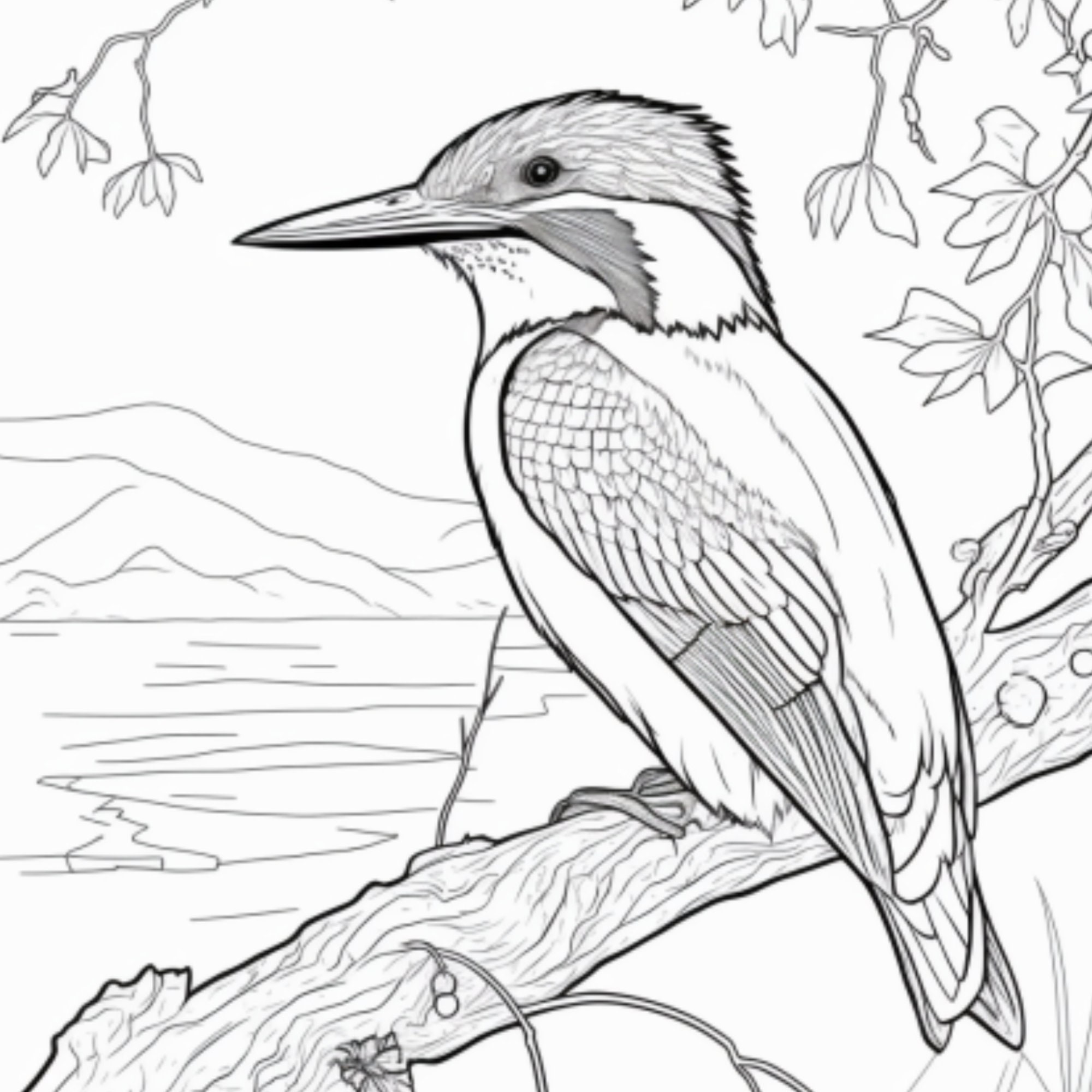6 Beautiful Birds Printable Coloring Pages, Coloring Sheets for Adults ...