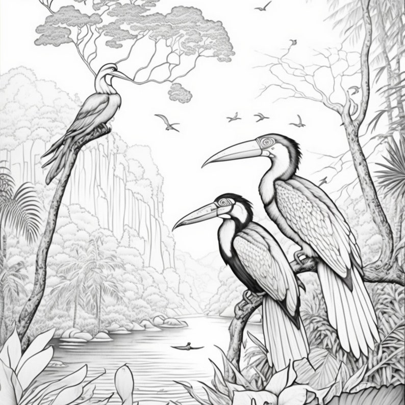 10 Beautiful Birds Printable Coloring Pages, Coloring Sheets for Adults ...