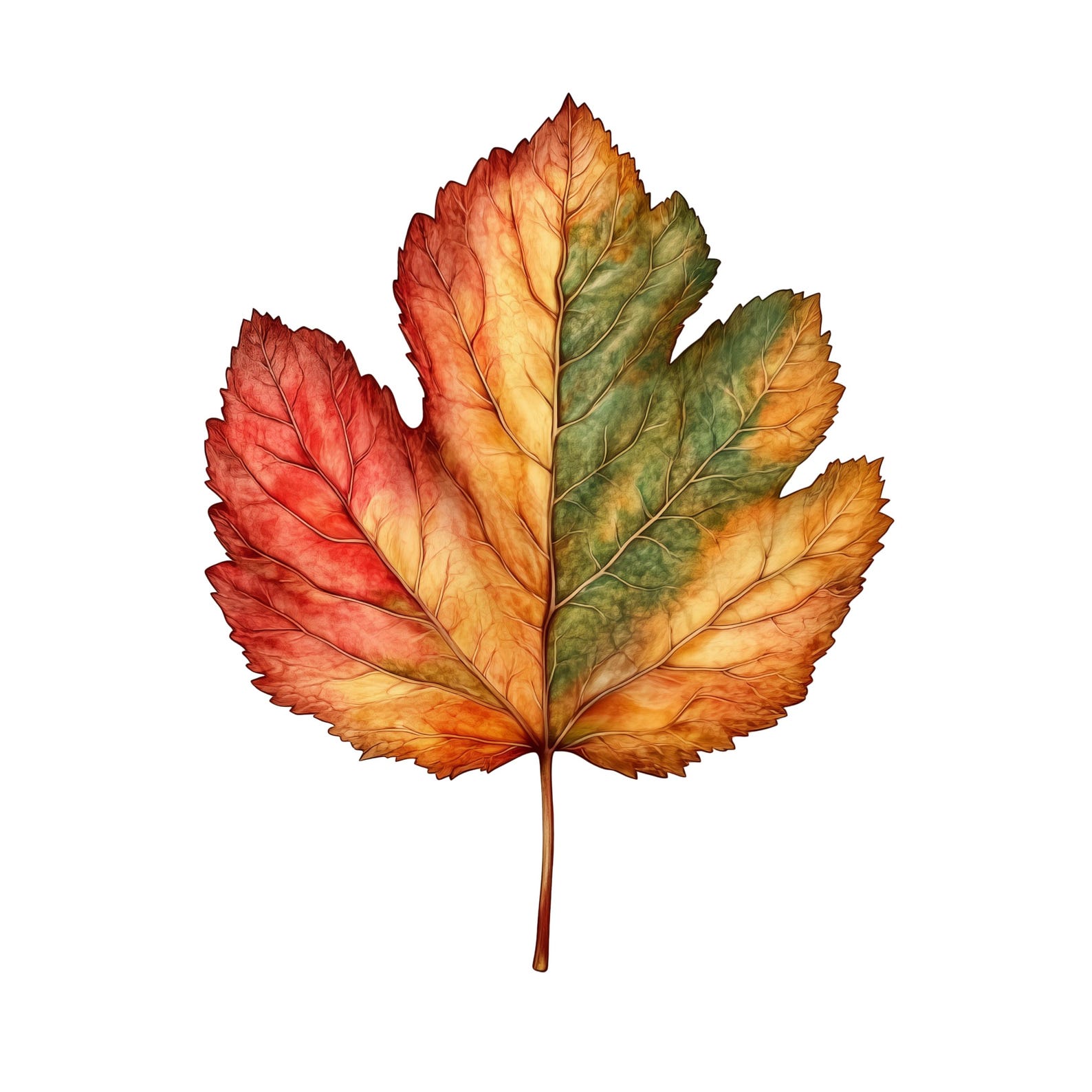 70 Colorful Autumn Leaves Clipart Bundle, High Quality 300 DPI ...