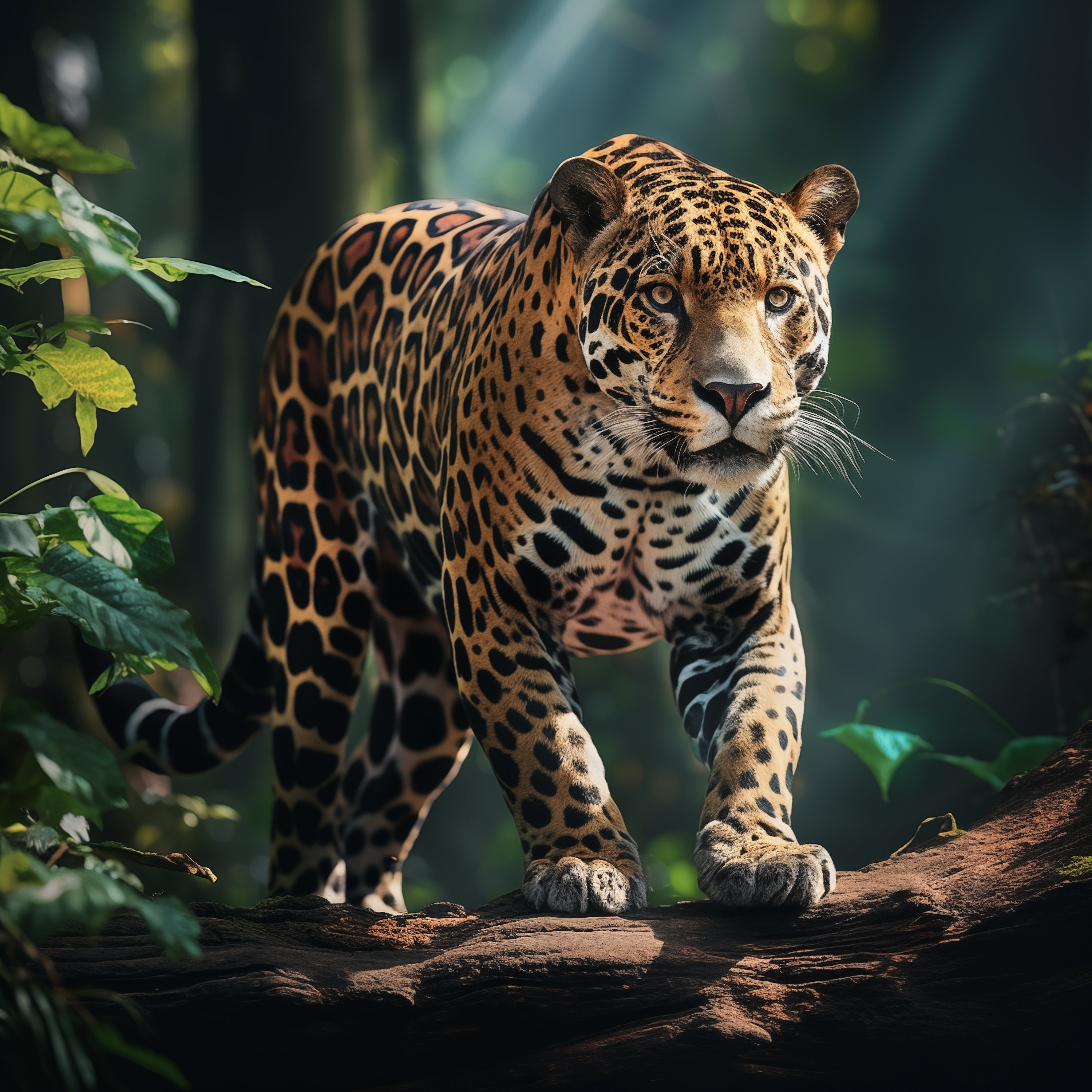 Jaguar Walking in the Rainforest, Beautiful Image, 4000 X 4000 Px, Png ...