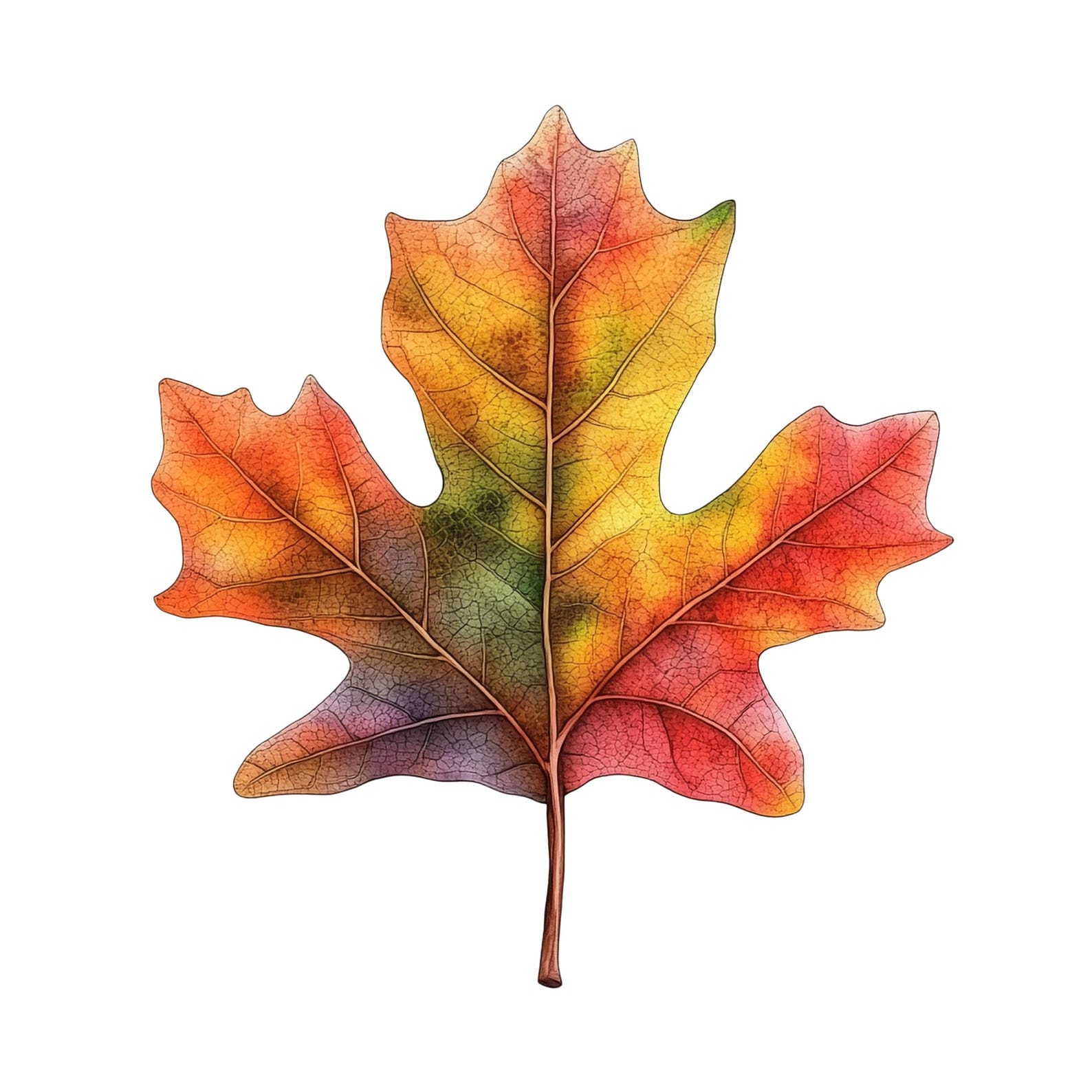 70 Colorful Autumn Leaves Clipart Bundle, High Quality 300 DPI ...