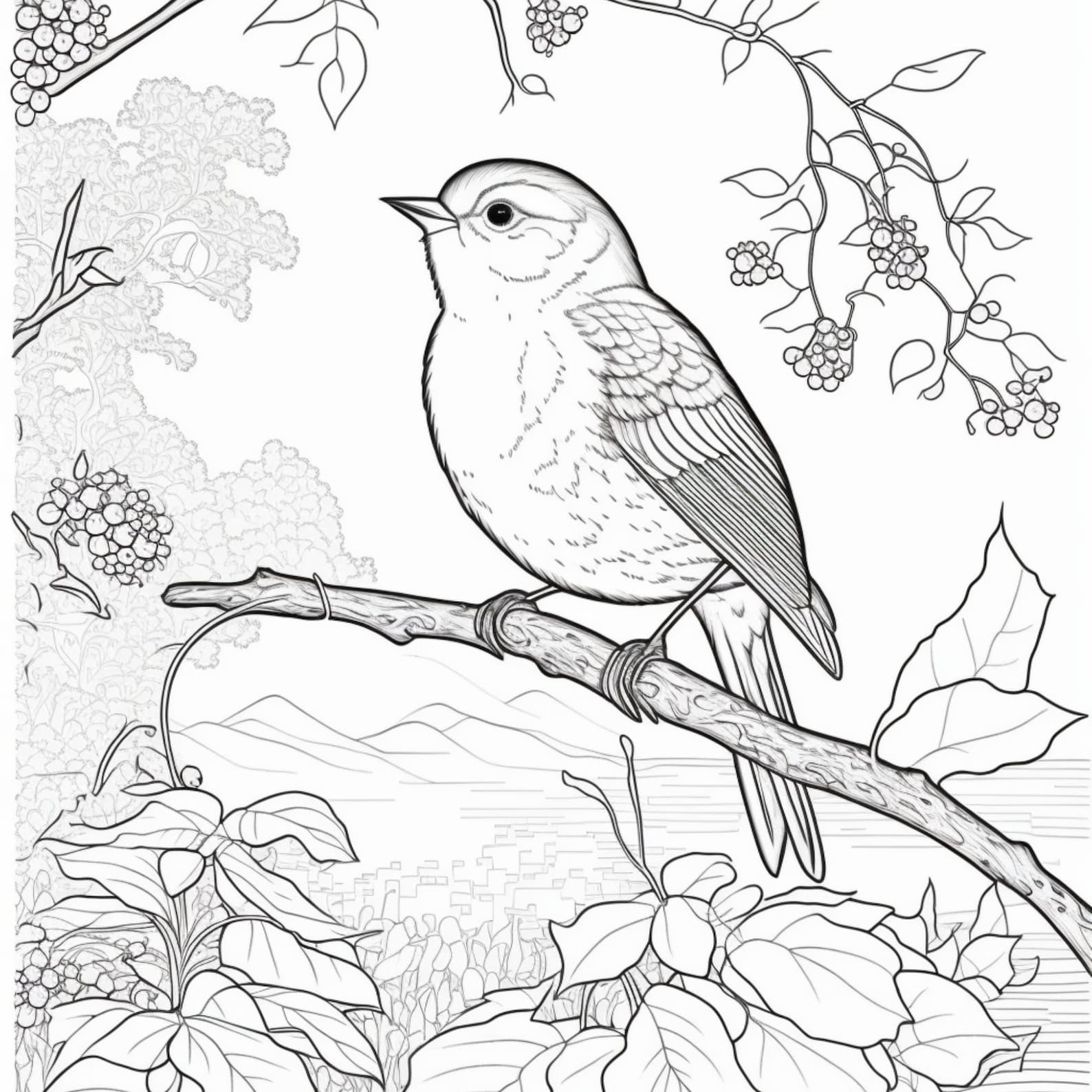 10 Beautiful Birds Printable Coloring Pages, Coloring Sheets for Adults ...