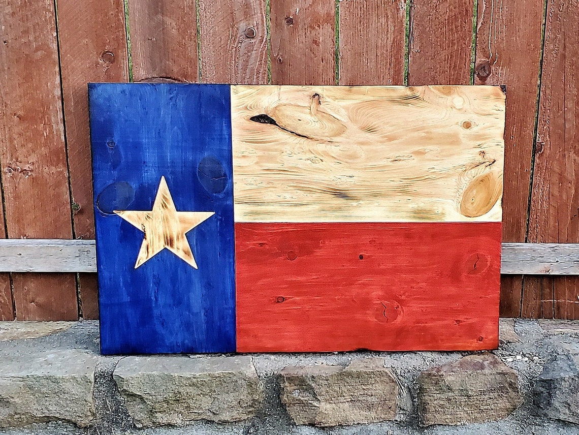 Rustic Wooden Texas Flag Lone Star State Texas Flag Wooden | Etsy