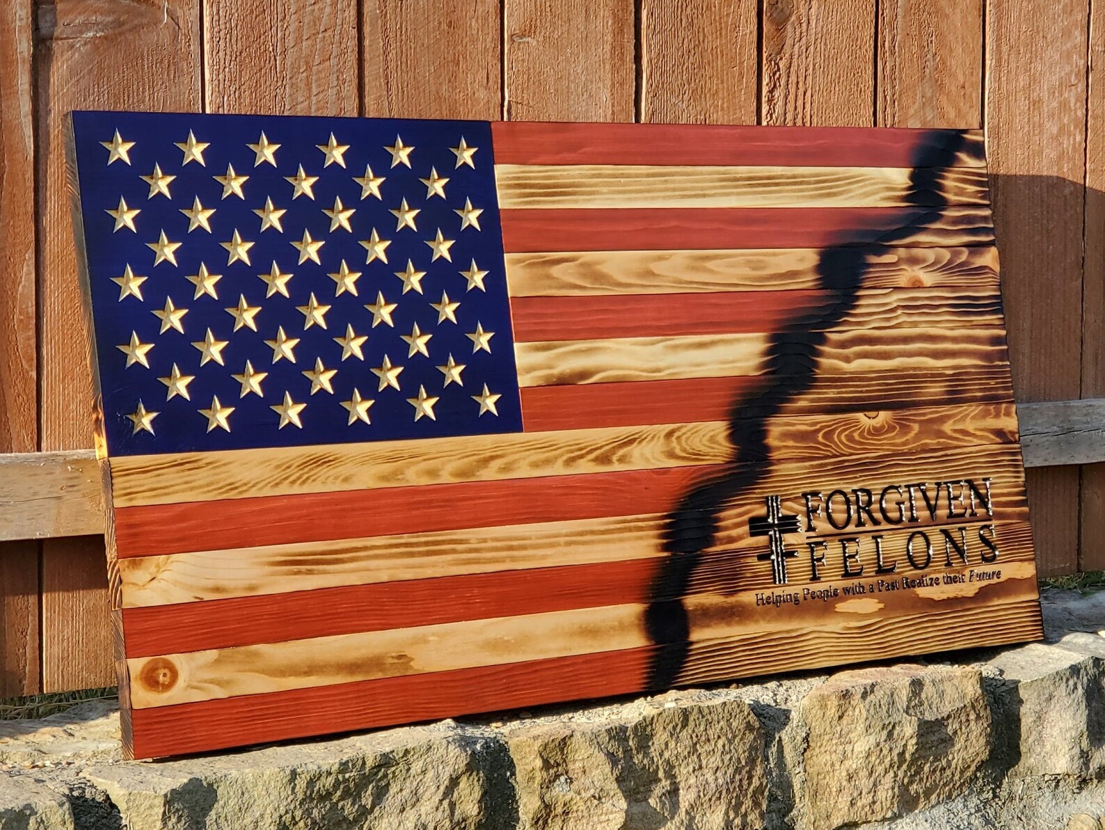 Custom Rustic American Flags Any Logo on USA Flag Texas | Etsy