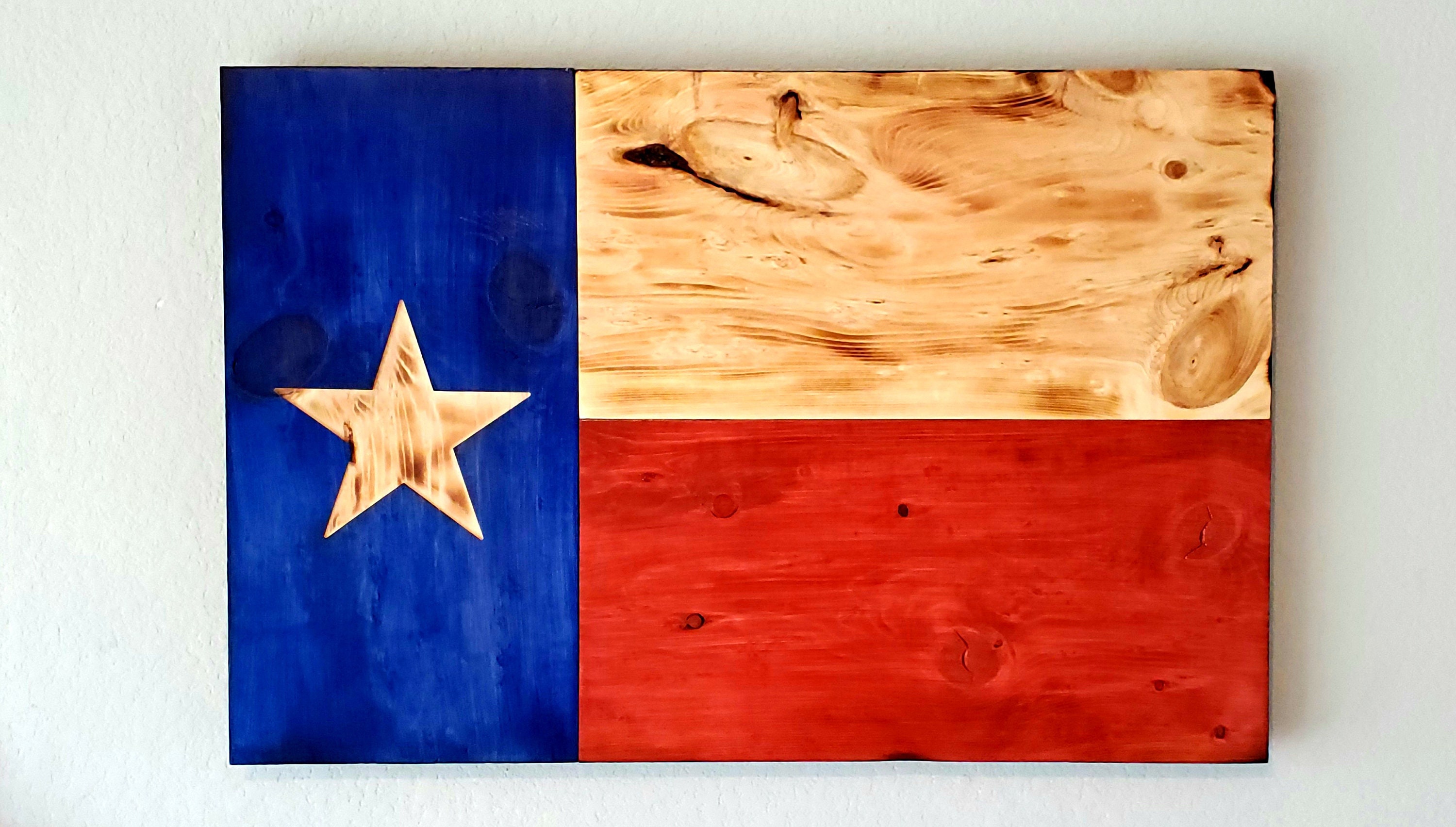 Rustic Wooden Texas Flag Lone Star State Texas Flag Wooden | Etsy