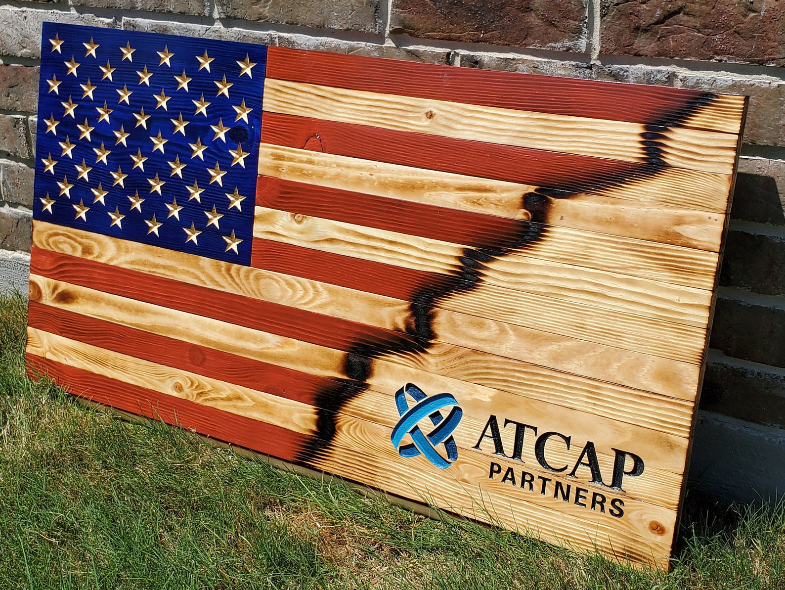 Custom Rustic American Flags Any Logo on USA Flag Texas | Etsy