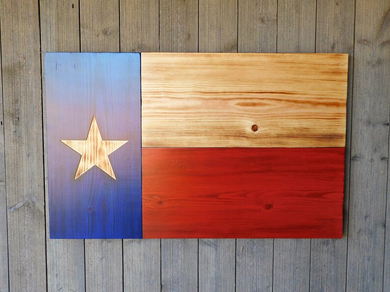 Rustic Wooden Texas Flag Lone Star State Texas Flag Wooden | Etsy