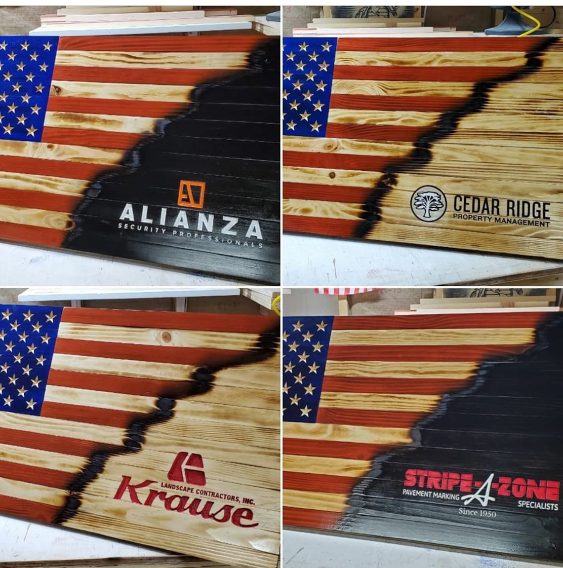 Custom Rustic American Flags Any Logo on USA Flag Texas | Etsy