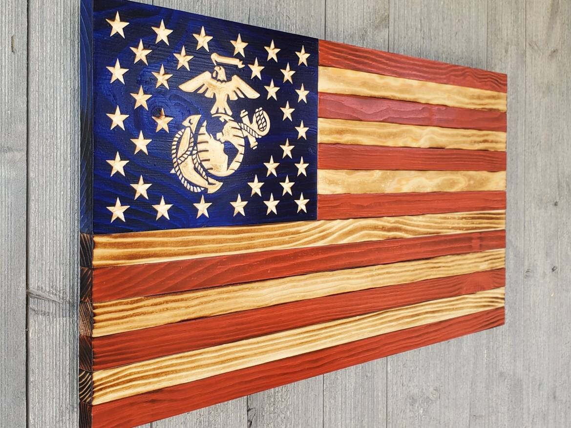 Rustic Flag Company Marine Corps