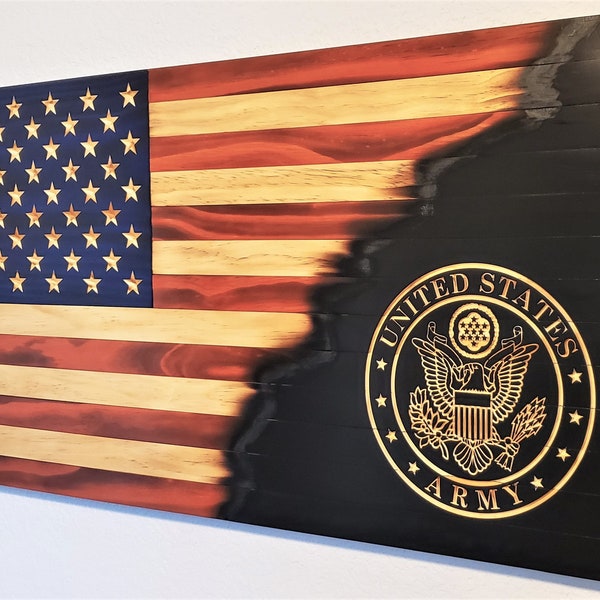 Rustic Military Flag - Etsy