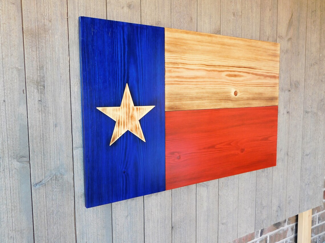 Rustic Wooden Texas Flag Lone Star State Texas Flag Wooden | Etsy