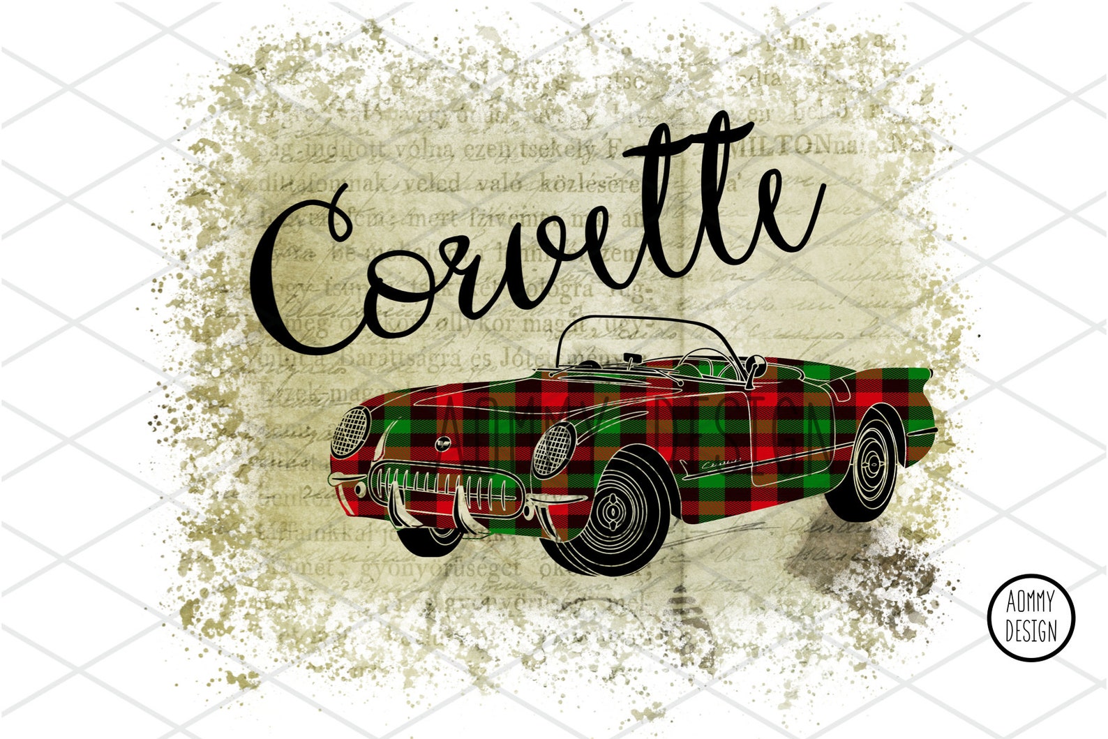 Corvette Car Clipart Sublimation Graphic Car Sublimation PNG Image ...