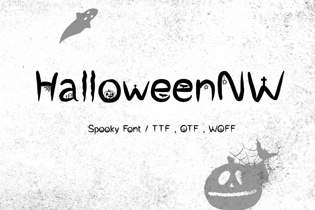 Halloween Font Decorative Font Display Font Creepy Spooky - Etsy