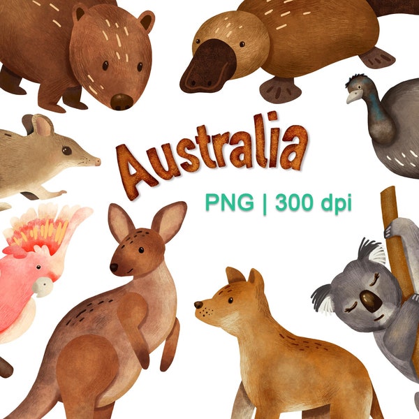 Australia Clip Art Cute - Etsy