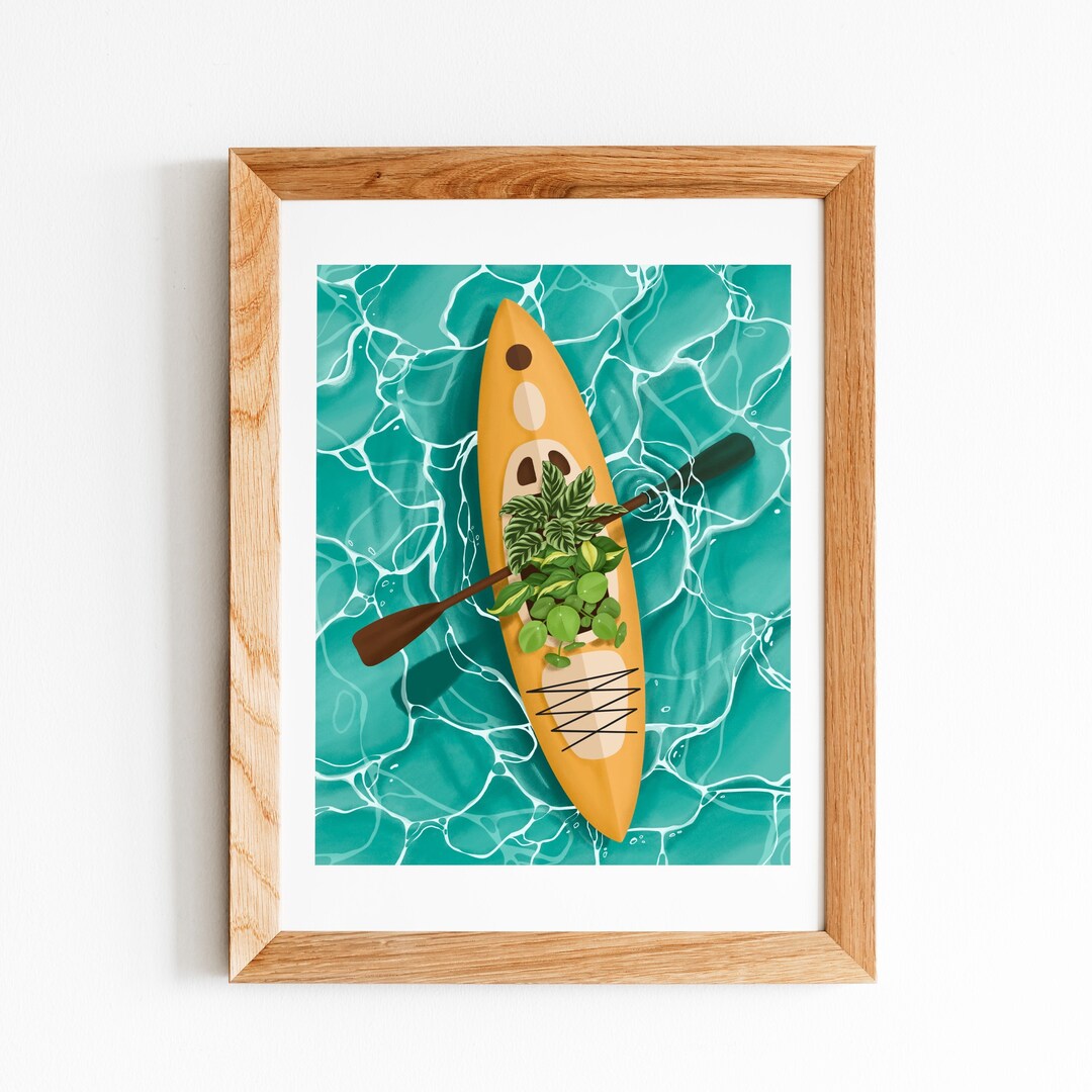 Kayak Plant Art Print: Botanical Home Decor - Etsy