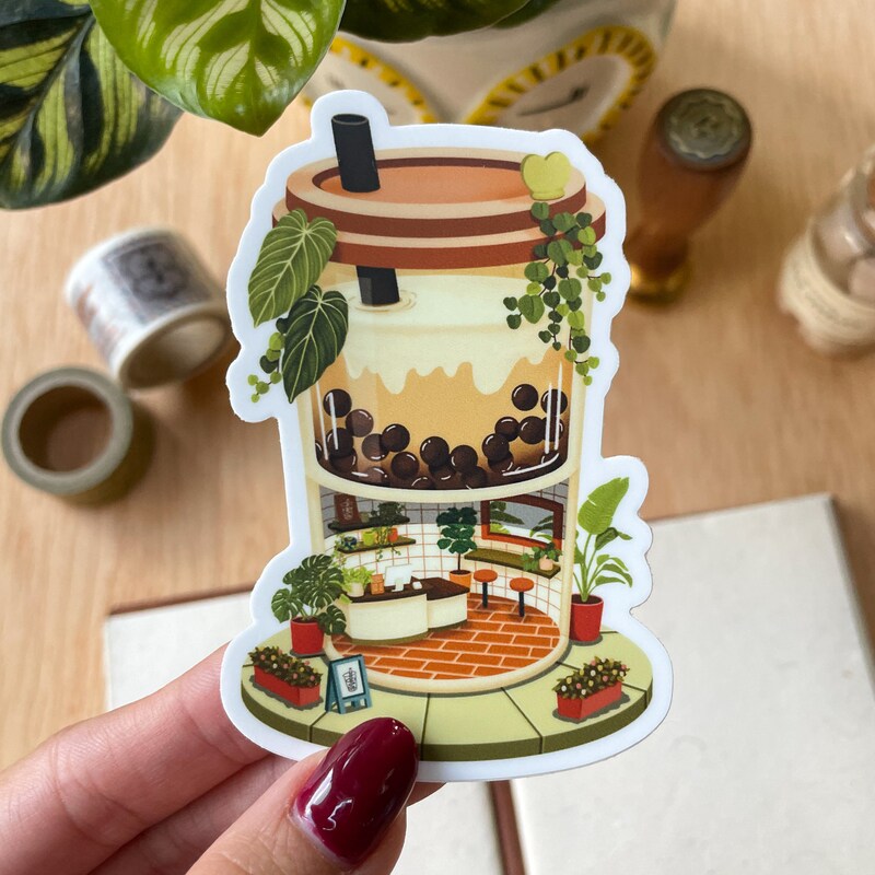 Boba Tea Sticker - Etsy