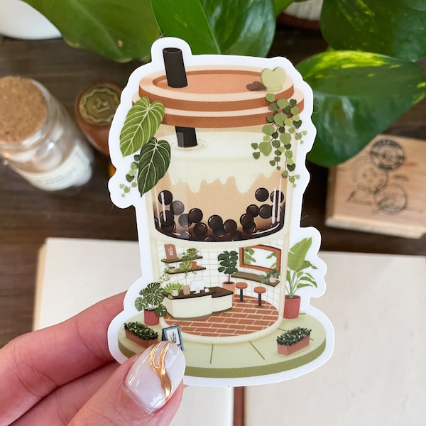 Boba Tea Sticker - Etsy