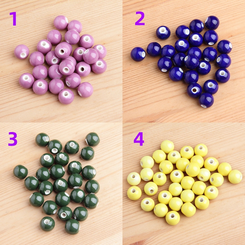 6mm Handmade Multi-color Ceramic Beads Glazed Ceramic Beads - Etsy