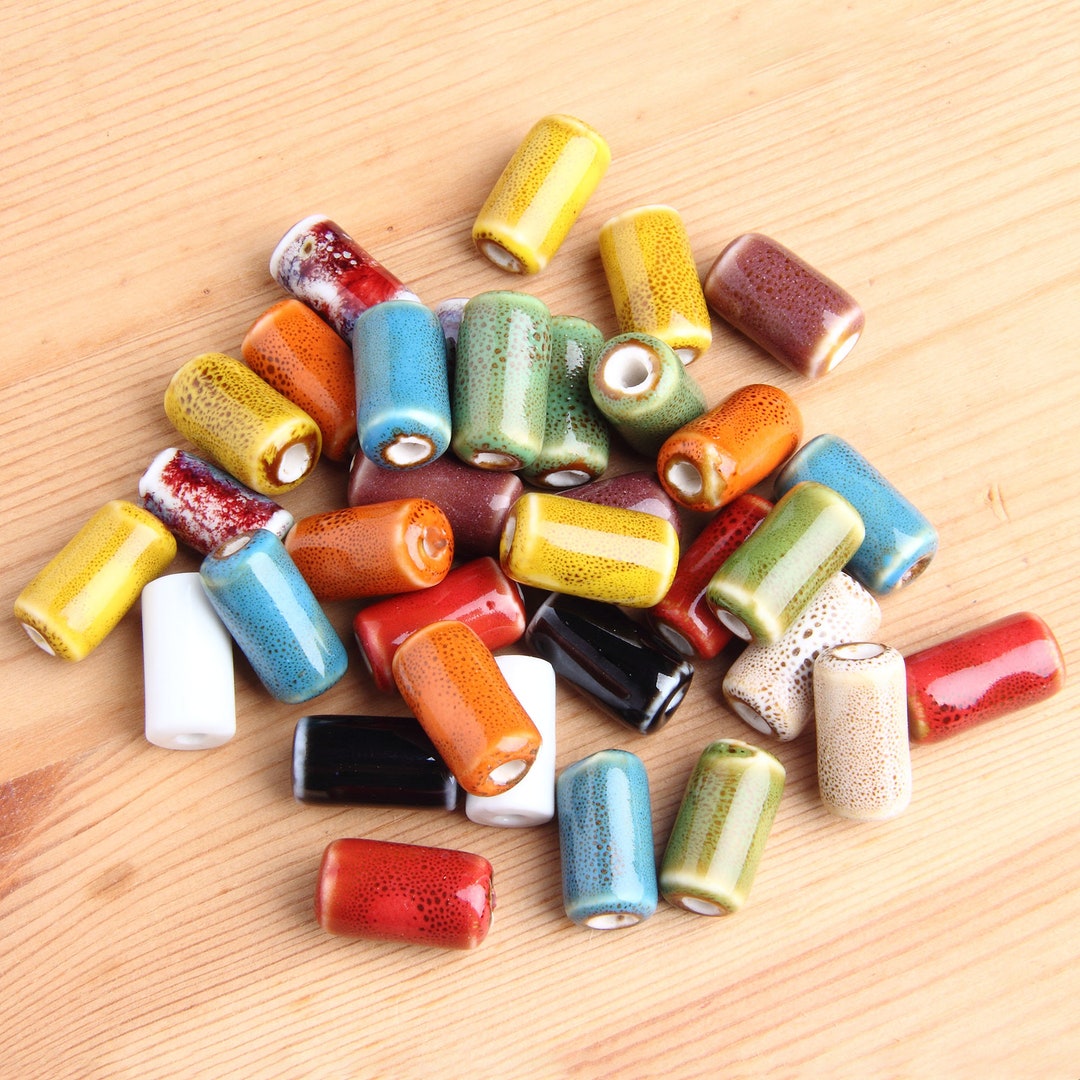 15 Pcs/per Strand,17mm/hole 3mm,ceramic Beads,glazed Ceramic Beads ...