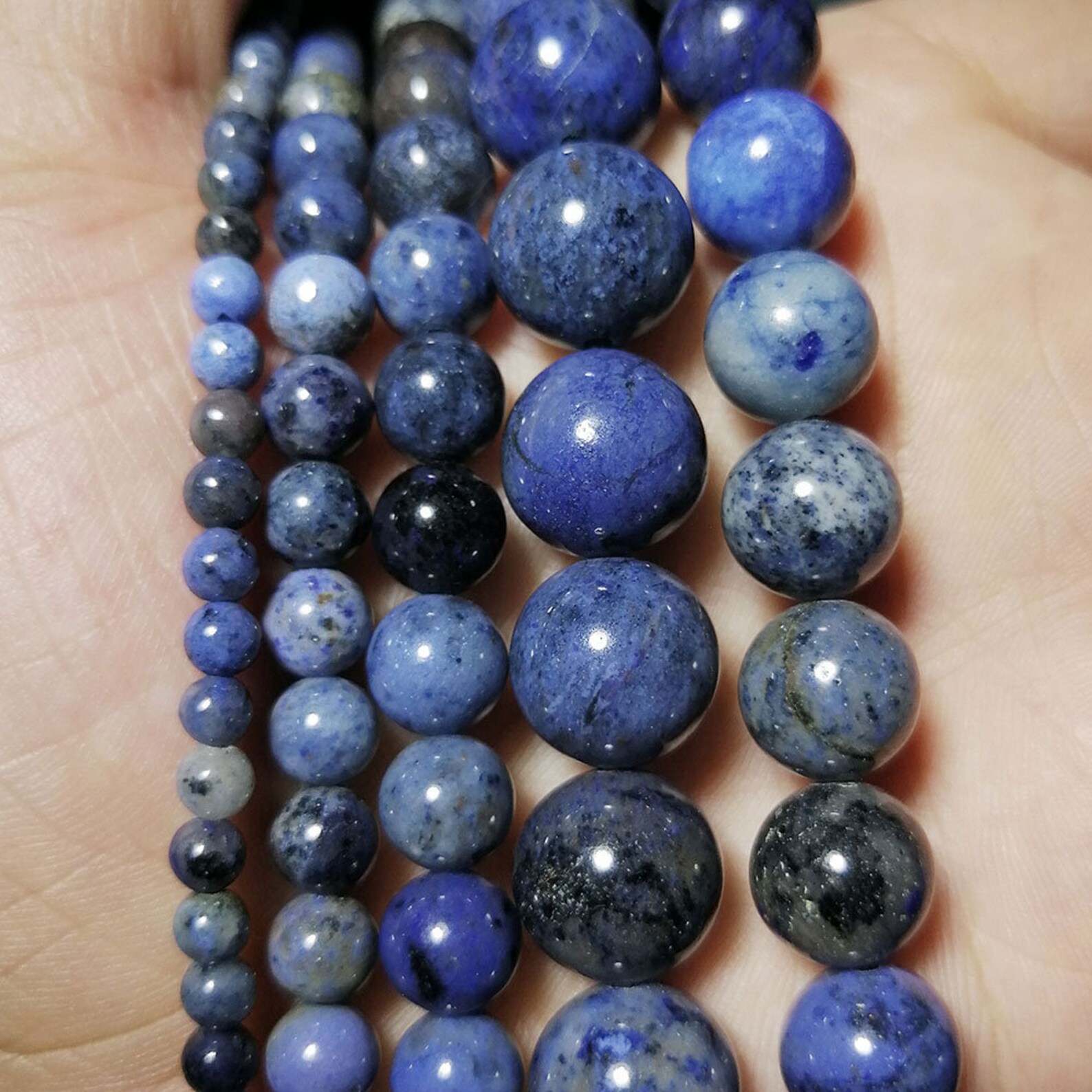 Natural Blue Stone Beads Blue Stone Beads Natural Beads | Etsy