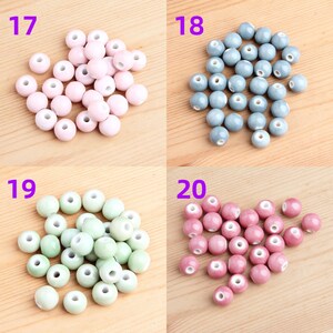 6mm Handmade Multi-color Ceramic Beads, Glazed Ceramic Beads, 2.5mm ...
