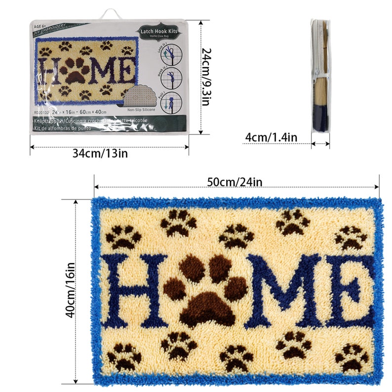 Latch Hook Kits for DIY Circularity Dog Footprints - Etsy