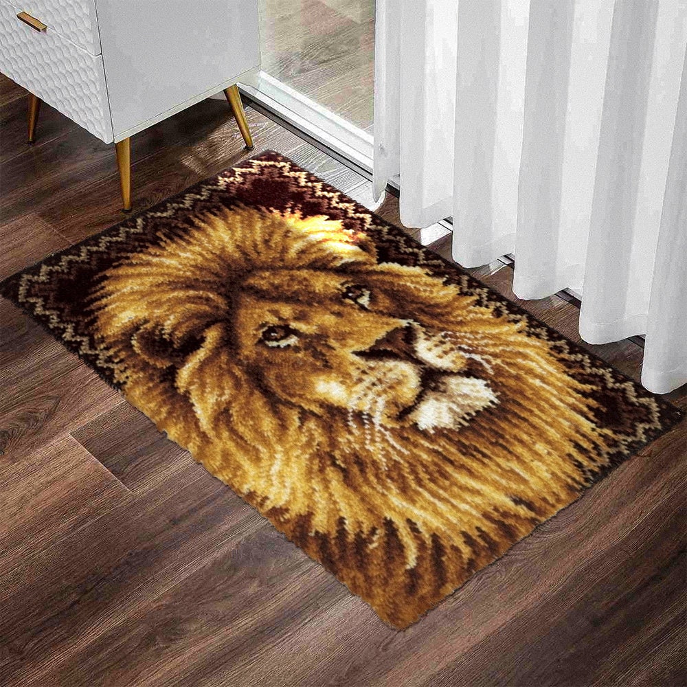 Latch Hook Rug Kits, Kids Adults Carpet Embroidery Set Beginners DIY ...