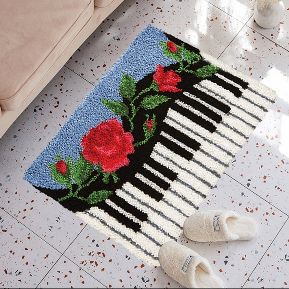 Latch Hook Rug Kits Embroidery DIY Piano Pattern Crochet - Etsy