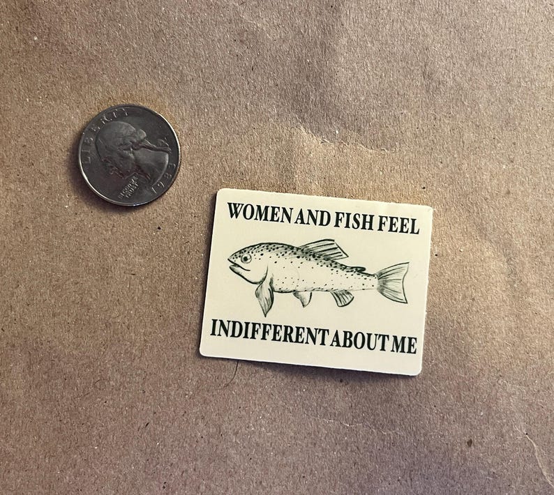 Women and Fish Sticker - Etsy