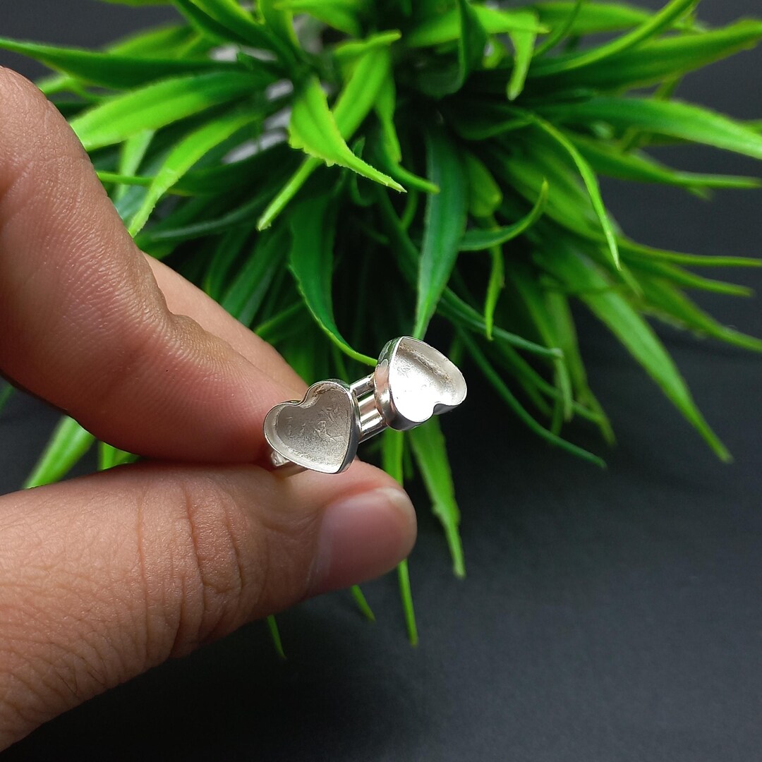 925 Sterling Silver Double Collet Ring: DIY Bezel Setting (4-10mm, US 3 ...