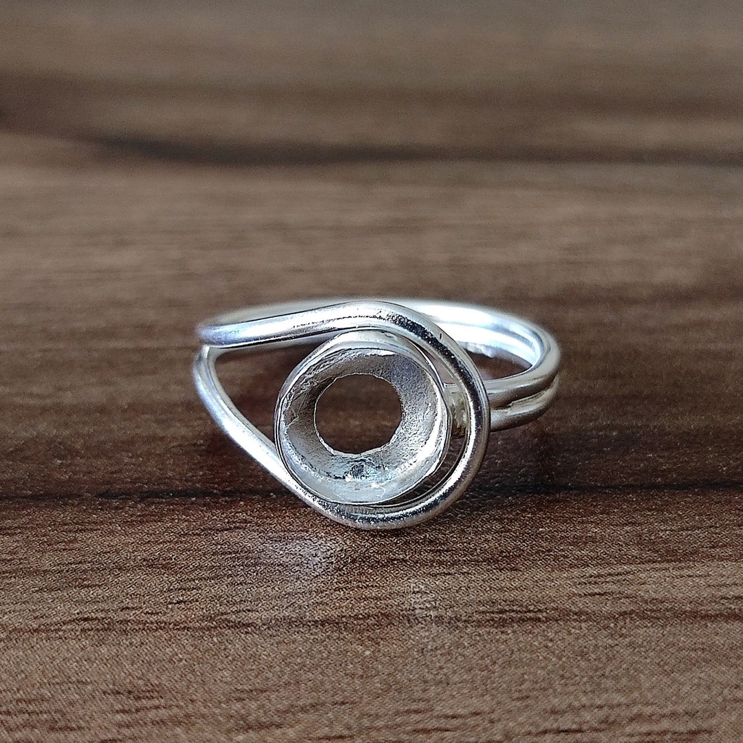 925 Sterling Silver Bezel Cup Ring Blank: DIY Jewelry Supplies (5-50 MM ...