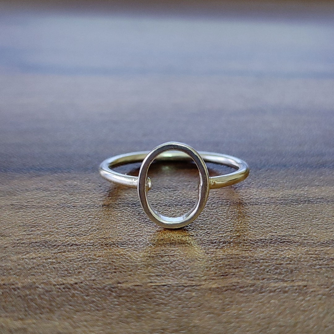 Fantastic Plain Bezel Open Blank Collet Oval 925 Sterling Silver Ring ...
