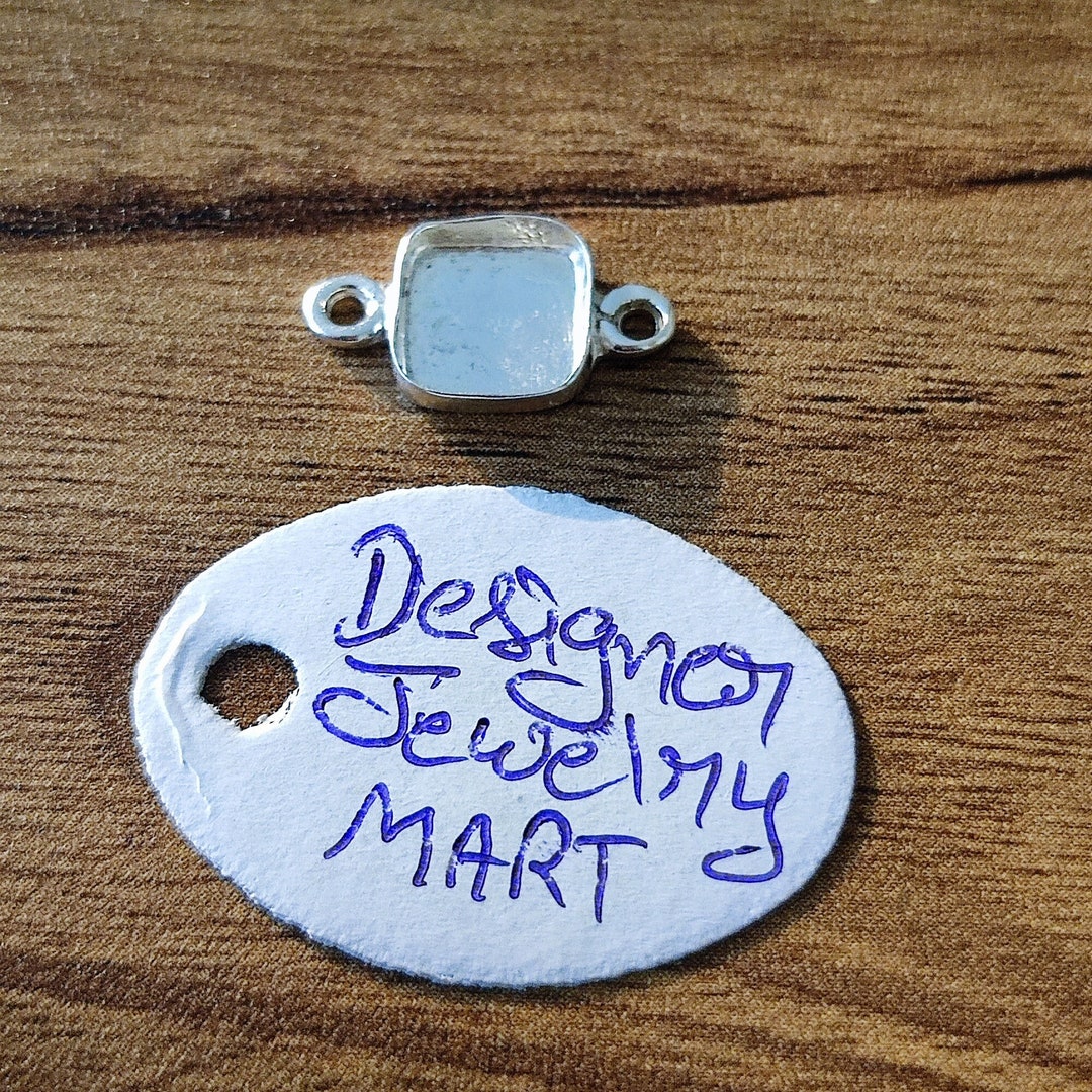 Sterling Silver Plated Bezel Cup Connector: DIY Jewelry Setting (3x3 MM ...