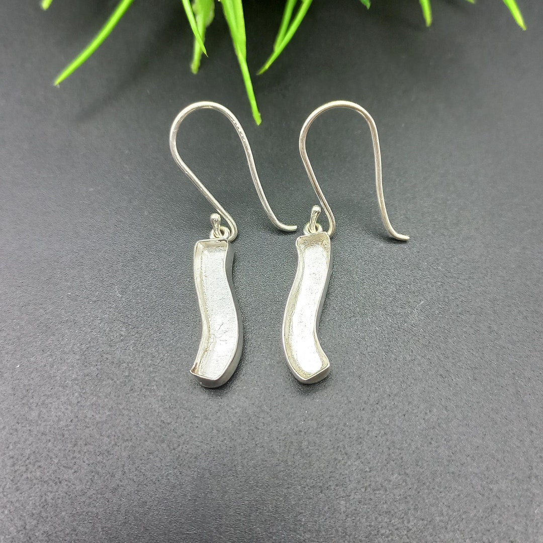 925 Sterling Silver Earring, New Design Fancy Close Blank Collet Silver ...