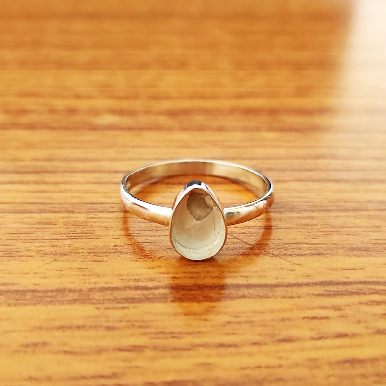 Sterling Silver Plated Pear Ring Blank: DIY Bezel Cup Setting (6x4 to ...