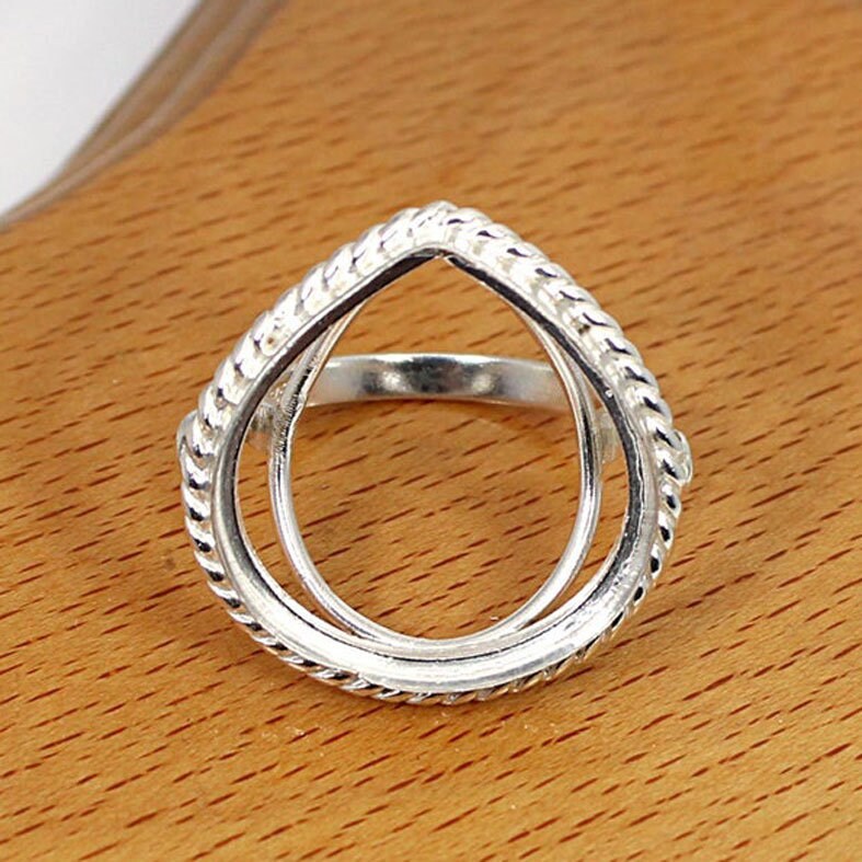 Designer Bezel Cup Open Blank Ring 925 Sterling Silver Pear | Etsy